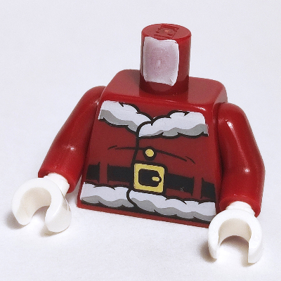 LEGO PART 973c10h27pr9999 Torso Santa Jacket with Fur, Black Belt ...