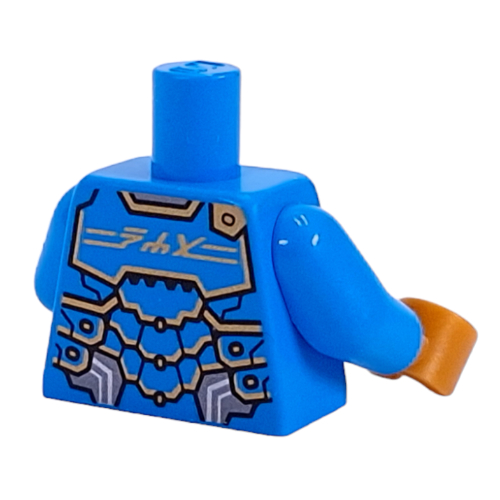 LEGO PART 973c04h21pr0001 Torso, Gold Asian Symbol, Gold/Silver Armor ...