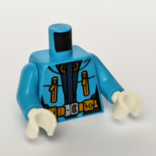 LEGO PART 973c04h27pr4302 Torso Jacket, Arctic, Belt, Pockets, Zipper ...