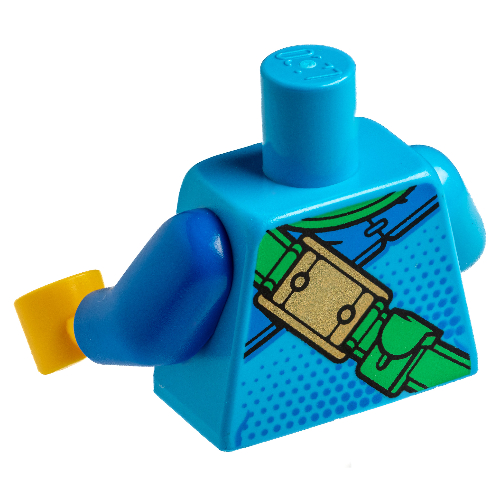 LEGO PART 973e128pr6611 Torso, Lime Strap, Black/White Hourglass Symbol ...