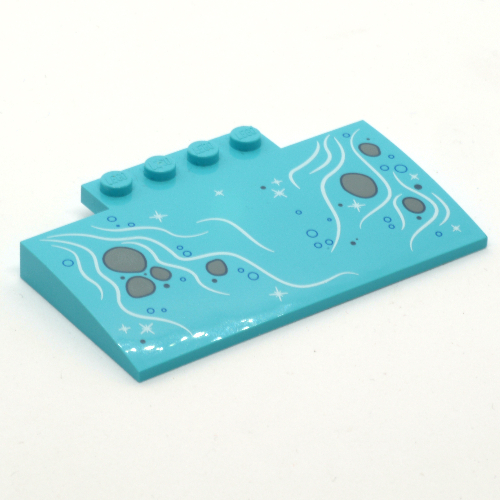 LEGO PART 15625pr0016 Slope Curved 5 x 8 x 2/3 with River, Rocks print ...