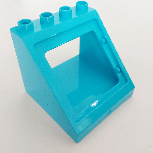 LEGO PART 27396 Duplo Roof Section 4 x 4 x 3 with Window | Rebrickable ...