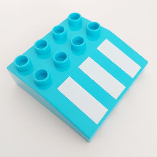 LEGO PART 31170pr0003 Duplo Roofpiece Slope 33 4 x 4 with Awning ...