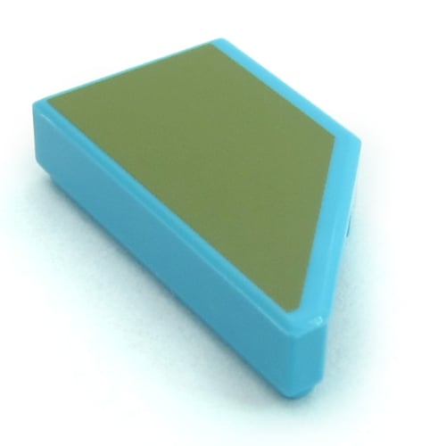 LEGO PART 5091pr0001 Tile 1 x 2 with Stud Notch Left with Olive Green ...
