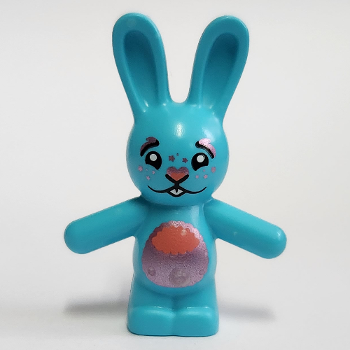 LEGO PART 66965pr0011 Animal, Rabbit / Bunny with Bright Pink/Coral Fu ...
