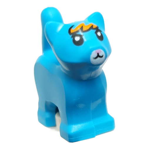 LEGO PART 80686pr0003 Animal, Cat, Kitten, Short Tail, with Orange Pony ...