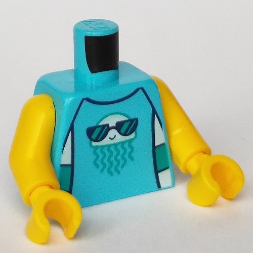LEGO PART 973c01h01pr5540 Torso Bathing Suit, Jelly Fish Wearing ...
