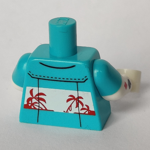 LEGO PART 973g42c22h05pr4074 Torso, Dual Molded Arms, Hawaiian Shirt ...