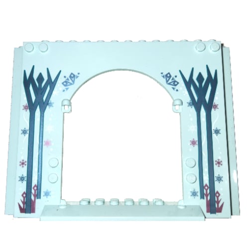 LEGO PART 15626pr0014 Panel 4 x 16 x 10 with Metallic Blue Trees, Ice ...