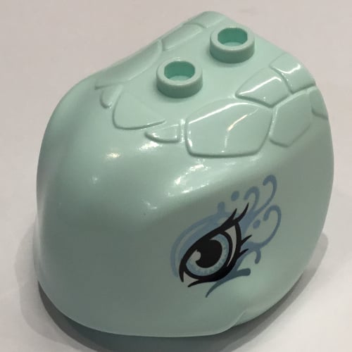 LEGO PART 35686pr0001 Animal Body Part, Turtle Head with Eyes and Sand ...