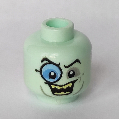 LEGO PART 3626cpr2182 Minifig Head Penguin, Monocle, Eyebrows, Gray ...