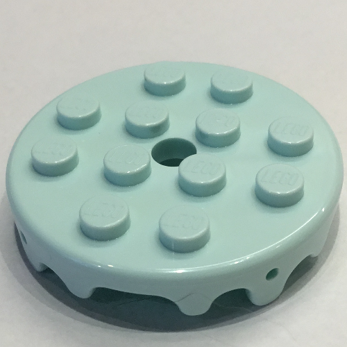 LEGO PART 65702 Plate Special Round 4 x 4 with Melting Drops/Icing on ...