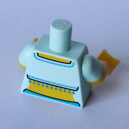 LEGO PART 973g15c01h01pr2752 Torso, Dual Molded Arms, Fringed Crop Top ...