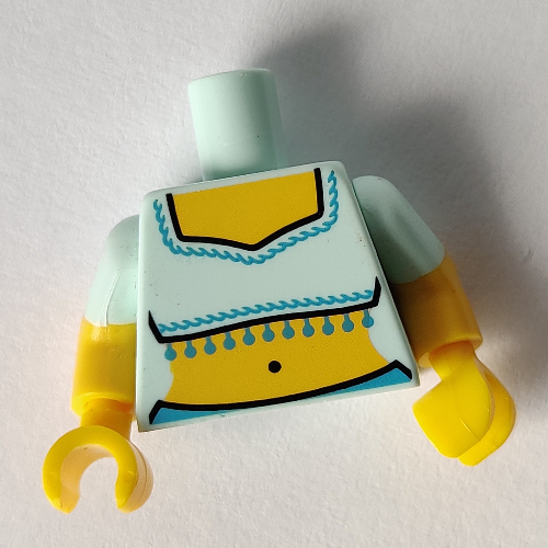 LEGO PART 973g15c01h01pr2752 Torso, Dual Molded Arms, Fringed Crop Top ...