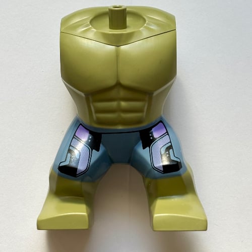 LEGO PART 105177pat0002 Body Giant, No Head, Hulk with Sand Blue Pants ...