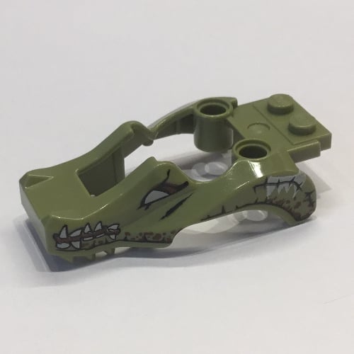 LEGO PART 11112pr0002 Fairing, Fly Wheel, Crocodile Shape with Reddish ...