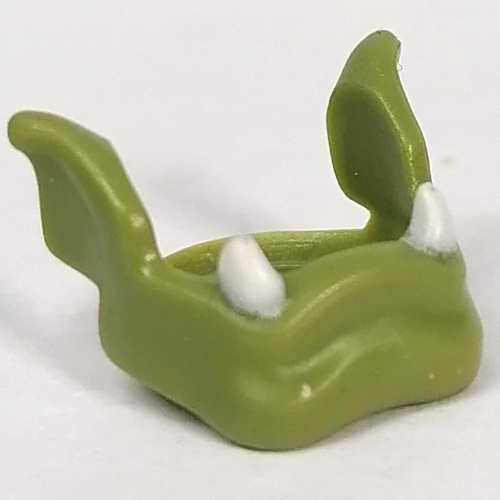 LEGO PART 2576pat0001 Minifig Neckwear Orc Lower Jaw with White Fangs ...