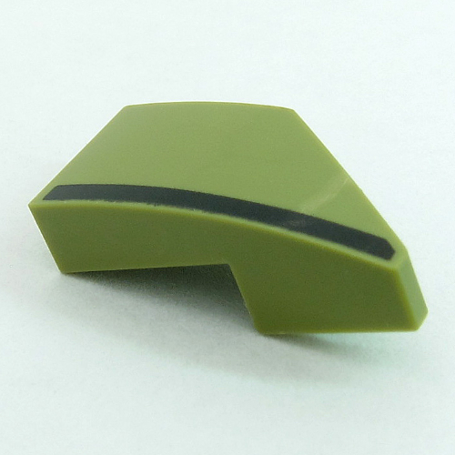 LEGO PART 29120pr0005 Slope Curved 2 x 1 with Stud Notch Left with ...