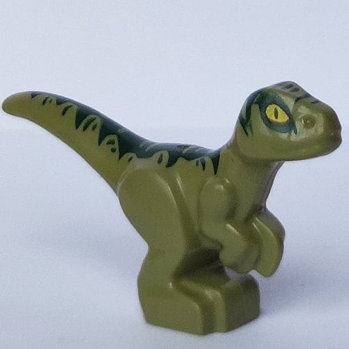 LEGO PART 37829pr0006 Animal, Dinosaur, Raptor, Baby, Dark Green ...