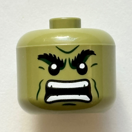 LEGO PART 79435pr0008 Bigfig Head Hulk, Angry Scream print ...