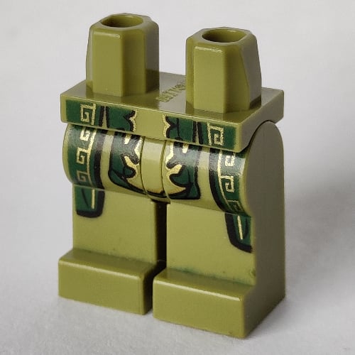 LEGO PART 970c20pr0543 Hips and Olive Green Legs with Dark Green Asian ...