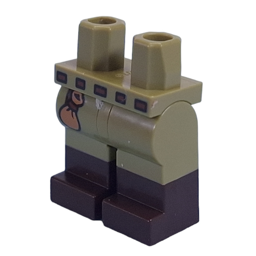 LEGO PART 970c20pat07pr0001 Hips with Olive Green Legs and Dark Brown ...
