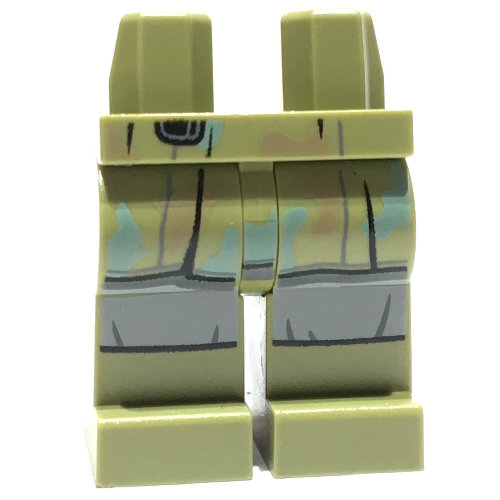 LEGO PART 970c20pr2489 Hips and Olive Green Legs with Dark Tan/Sand ...