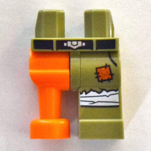 LEGO PART 970e10pr0001 Left Leg, Orange Pirate Peg Leg, and Olive Hips ...