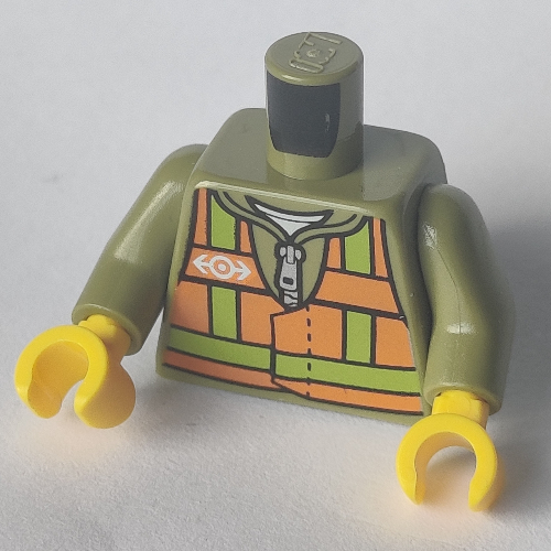 LEGO PART 973c20h01pr2692 Torso Safety Vest with Train Logo Print on ...