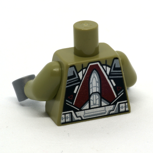LEGO PART 973c20h12pr0003 Torso, Pilot Suit Dark Bluish Grey/Reddish ...