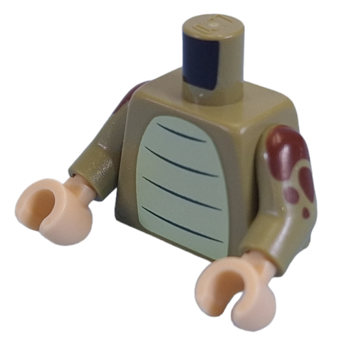 LEGO PART 973c20h26pr0001 Torso, Yellowish Green Belly with Dark Green ...