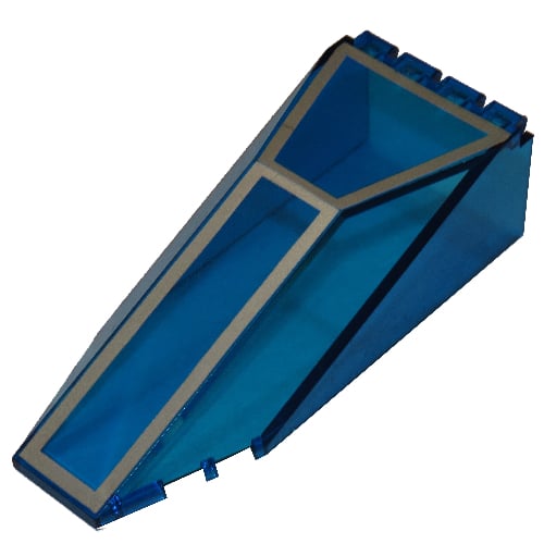LEGO PART 2507pr0001 Windscreen 10 x 4 x 2 1/3 Canopy with Silver Frame ...