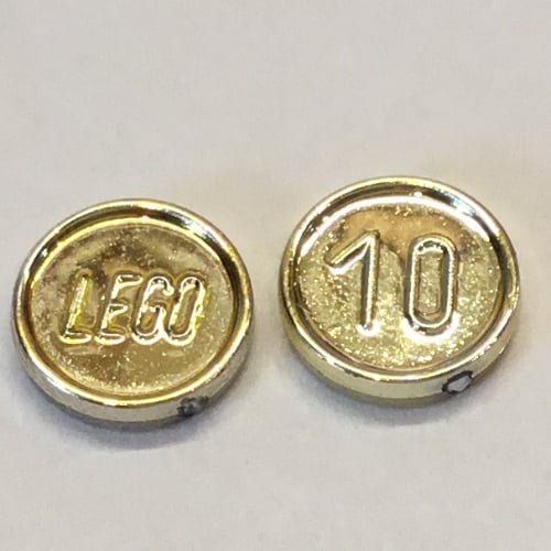 LEGO PART 57503 Money / Coin with "10" Sans-serif Type | Rebrickable ...
