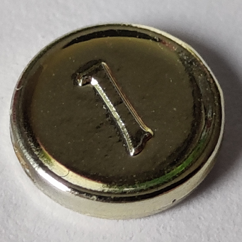 LEGO PART 96904 Money / Coin with "1" Gothic Type | Rebrickable - Build ...