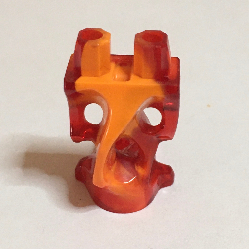 LEGO PART 19859pat0015 Lower Body, Ghost with Orange Marbled Pattern ...