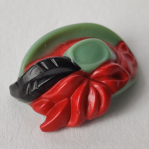 LEGO PART 13746pr0001 Hat with Pin, Ladies Fedora with Large Red Bow ...