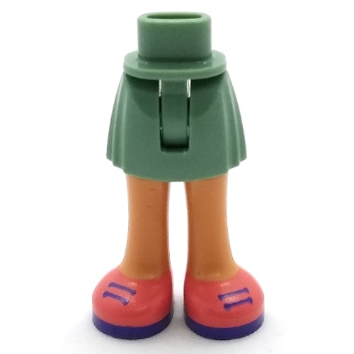 LEGO PART 2241c01pr0020 Minidoll Hips and Short Skirt Coral Shoes, Dark ...
