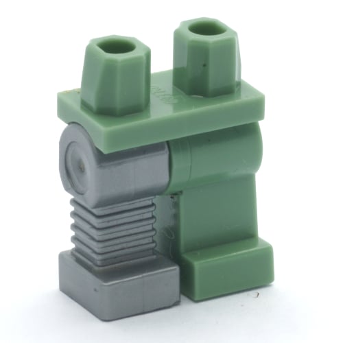 LEGO PART 970e09 Left Leg, Flat Silver Mechanical Peg Leg and Sand ...