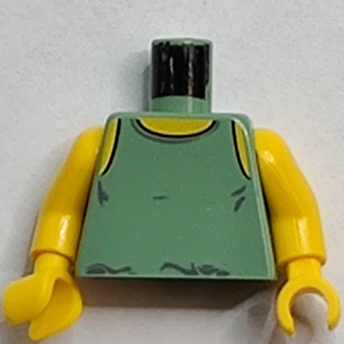 LEGO PART 973c01h01pr0320 Torso Tank Top with Yellow Neck Print, Yellow ...