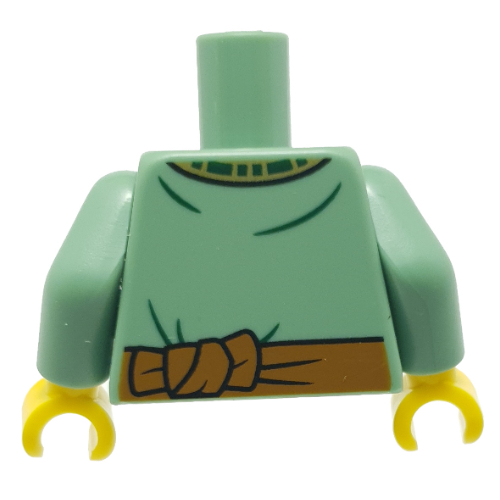 LEGO PART 973c25h01pr9999 Torso Robe, Dark Tan Undershirt, Dark Orange ...