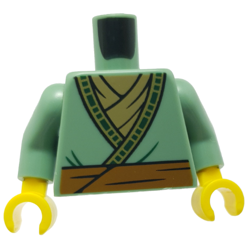 LEGO PART 973c25h01pr9999 Torso Robe, Dark Tan Undershirt, Dark Orange ...