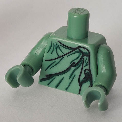 LEGO PART 973c25h25pr1949 Torso Robe / Toga with Black and Dark Green ...