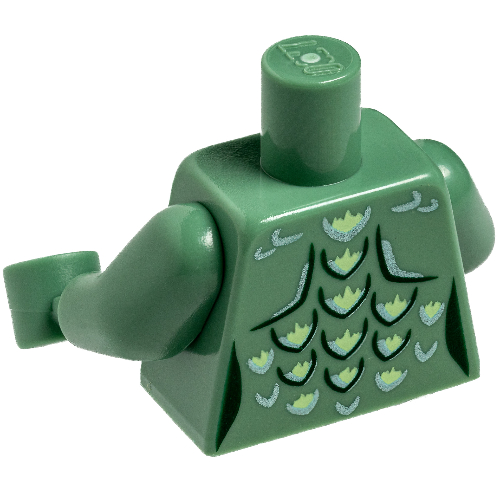 LEGO PART 973c25h25pr6462 Torso, Bare Chest, Muscles, Yellowish Green ...