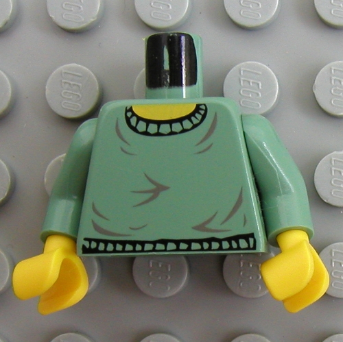 LEGO PART 973c25h01pr0266 Torso Crew Neck Sweater Print, Sand Green ...