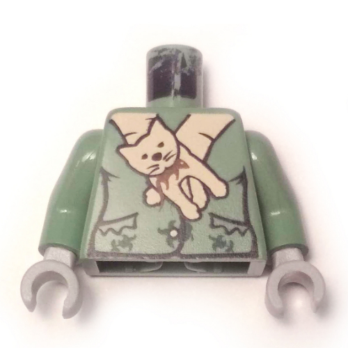 LEGO PART 973c25h14pr0335 Torso Jacket with Cat Scarf Print (Professor ...