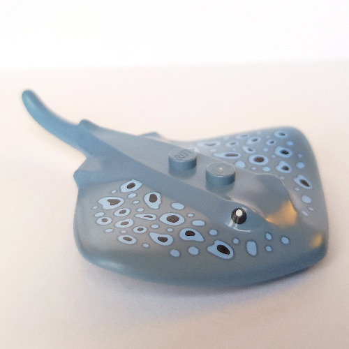 LEGO PART 67337pr0004 Animal, Stingray with Bright Light Blue/Dark Blue ...