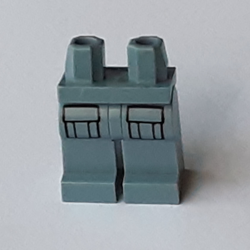 LEGO PART 970c24pr0066 Hips and Sand Blue Legs with Cargo Pockets Front ...