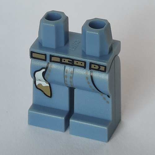 LEGO PART 970c24pr1001 Hips and Sand Blue Legs with Dark Tan Belt ...