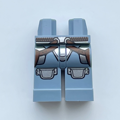 LEGO PART 970c24pr1319 Hips and Sand Blue Legs with Brown Belt with ...
