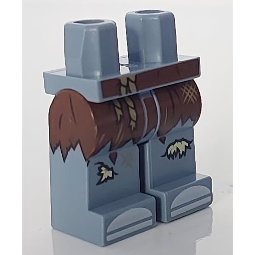 LEGO PART 970c24pr1175 Hips and Sand Blue Legs with Ragged Shirt and ...